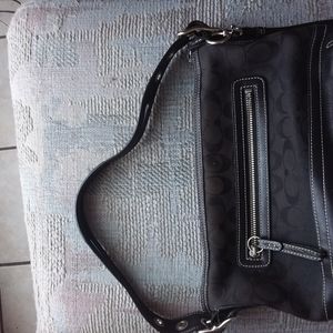 Coach | Bags | Coach Signature Canvasleather Shoulder Bag 9363 | Poshmark